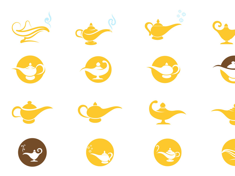 Lamp Magic Jin Aladin Vector Logo vector by Upgraphic ~ EpicPxls