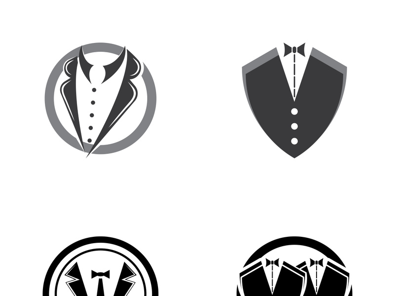 Classic tie icon and suit fashion men logo design by ~ EpicPxls