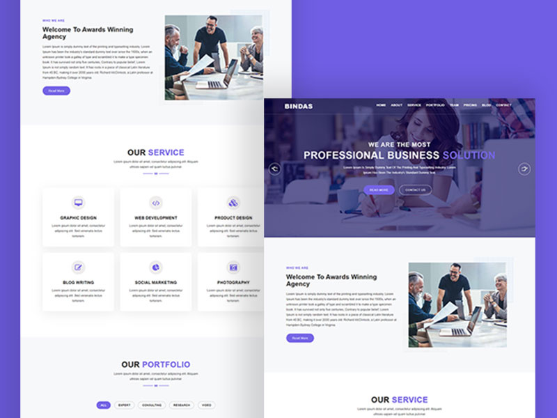 Digital Marketing Agency Website HTML Template by Md Belal ~ EpicPxls