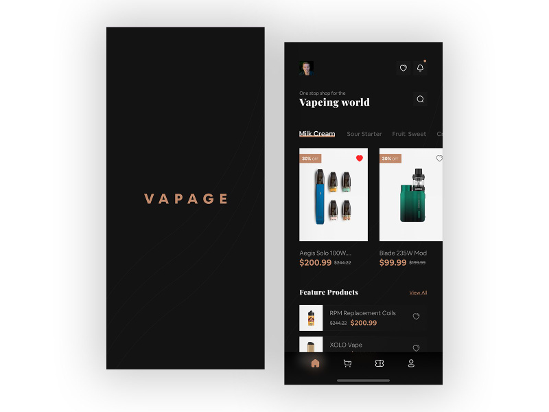 Vapage Vapeshop UI concept by Jayesh Borda ~ EpicPxls
