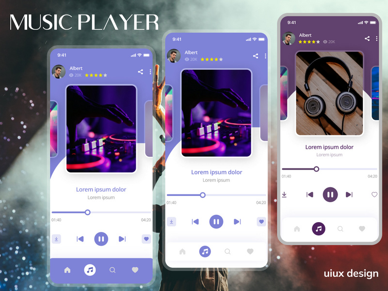 Music app redesign by Life a La Shery ~ EpicPxls