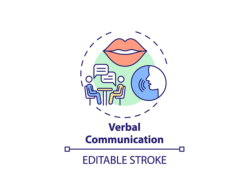 Verbal communication concept icon by bsd studio ~ EpicPxls