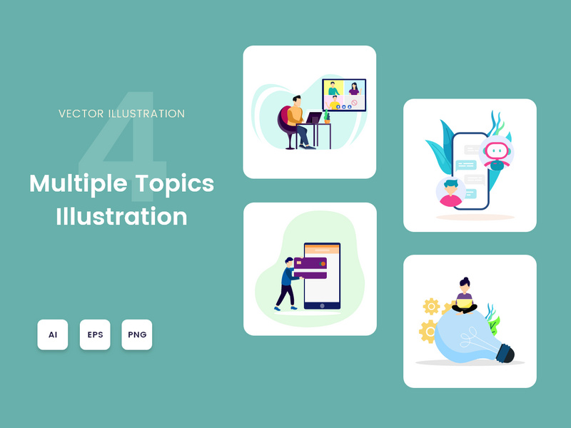 Multiple topics illustration M1 by TuyenHT ~ EpicPxls