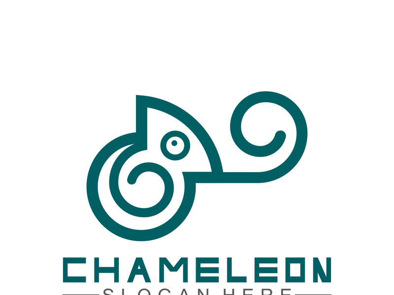 Chameleon logo design template. Vector illustration by ~ EpicPxls
