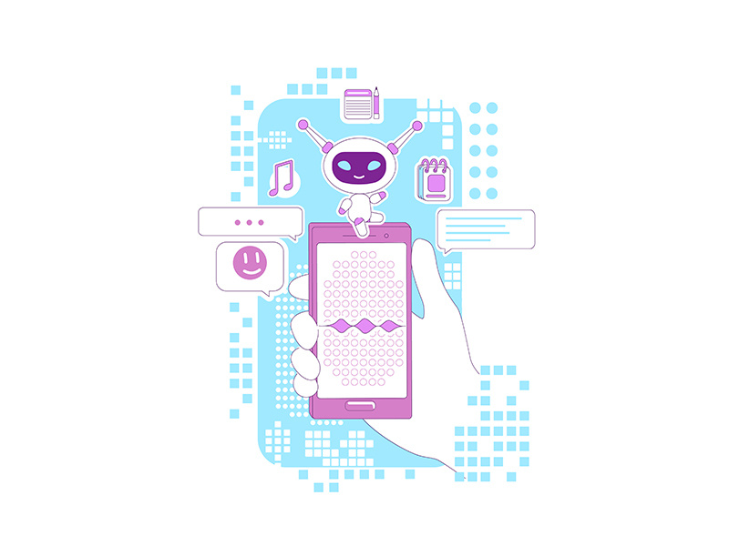 Super Bot Thin Line Concept Vector Illustration By The Img Epicpxls