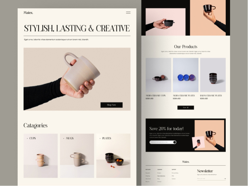 E-Commerce - Mug Shop Website [Figma] by Design2dev ~ EpicPxls