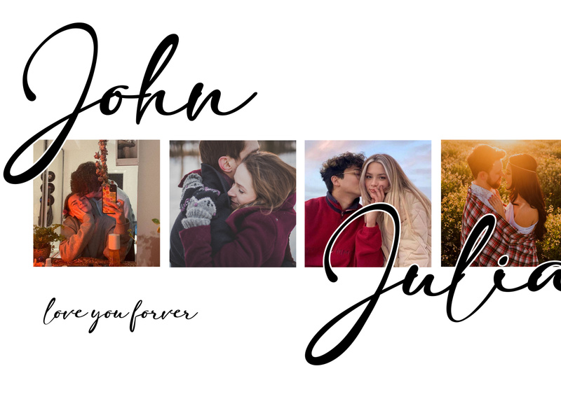4 photo collage template for couple | couple photo collage ~ EpicPxls