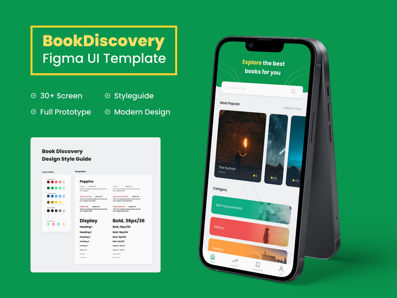 BookDiscovery Figma UI Template by Dedek Julian99 ~ EpicPxls