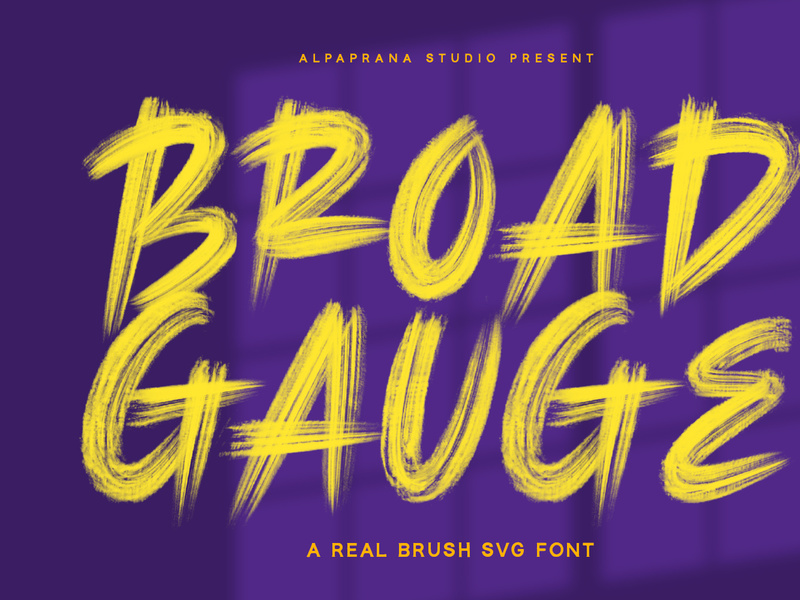 Broad Gauge - SVG Font by Alpaprana Studio ~ EpicPxls