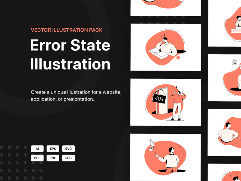 Error State Illustrations Pack by Freeslab88 ~ EpicPxls