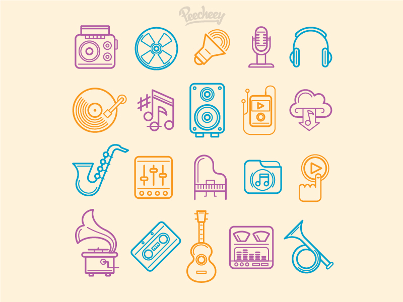 Music Icons by Peecheey ~ EpicPxls