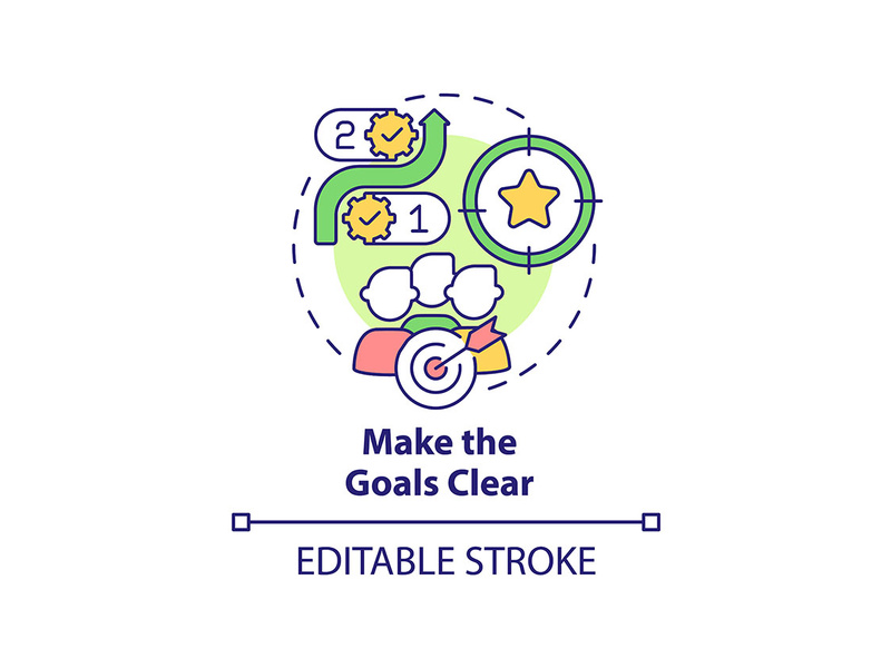 Make goals clear concept icon by bsd studio ~ EpicPxls