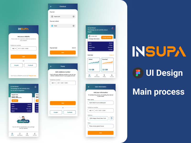 Internet service provider UI design by Rahadi Kurnia ~ EpicPxls