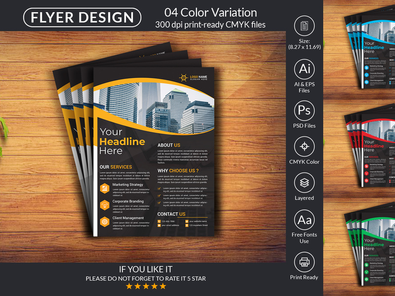 Corporate Flyer Design Template by Md Rony Ahmed ~ EpicPxls