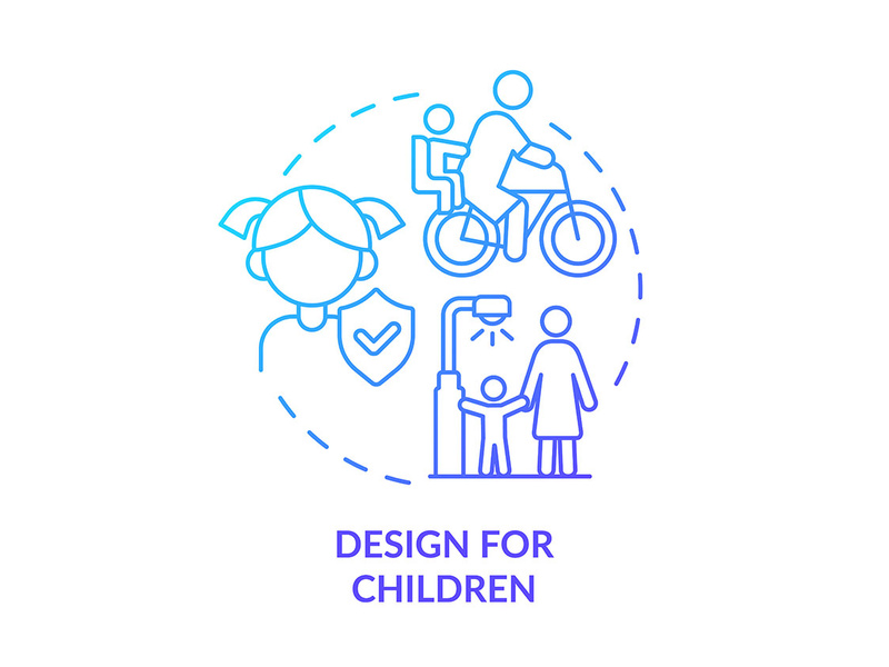 Design for children blue gradient concept icon by bsd ~ EpicPxls