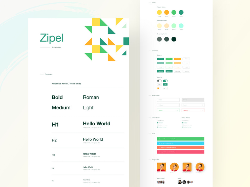 Zipel-UI Style Guideline by Forhadul Alam Minar ~ EpicPxls