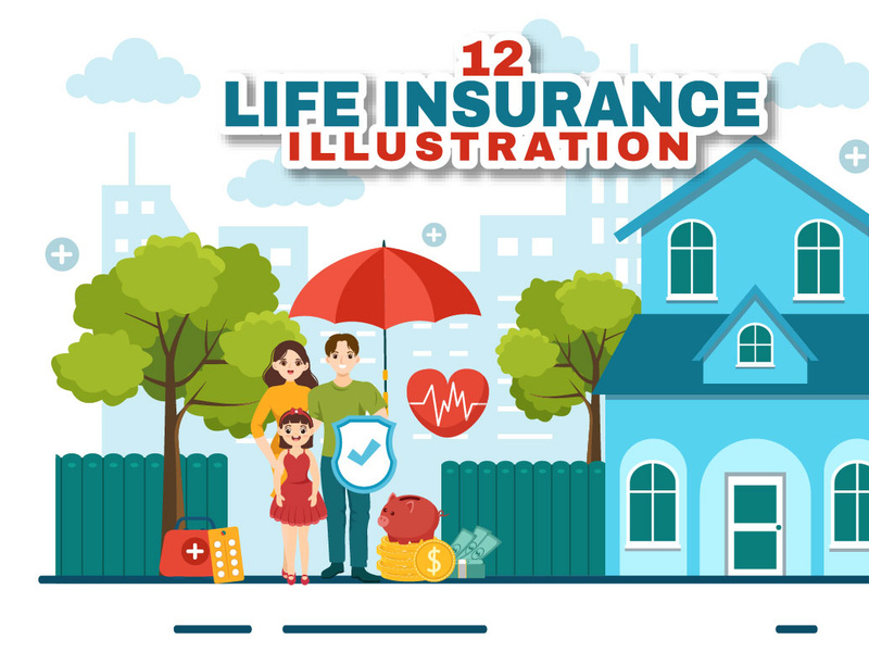 12 Life Insurance Vector Illustration by denayuneep ~ EpicPxls