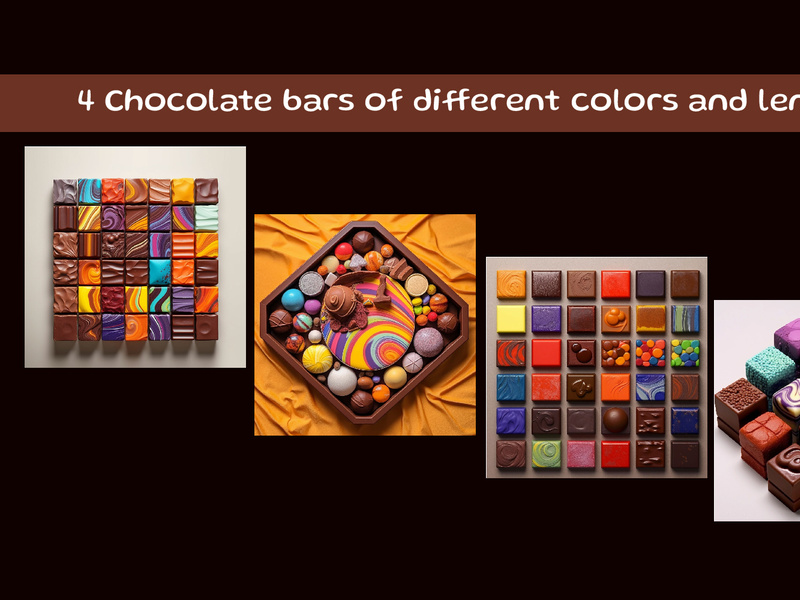 Chocolate bars of different colors and lengths by ~ EpicPxls