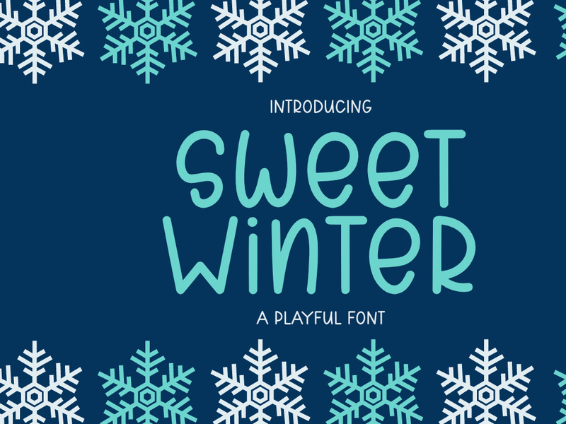 Sweet Winter - Cute Monoline Display by Letterayu ~ EpicPxls