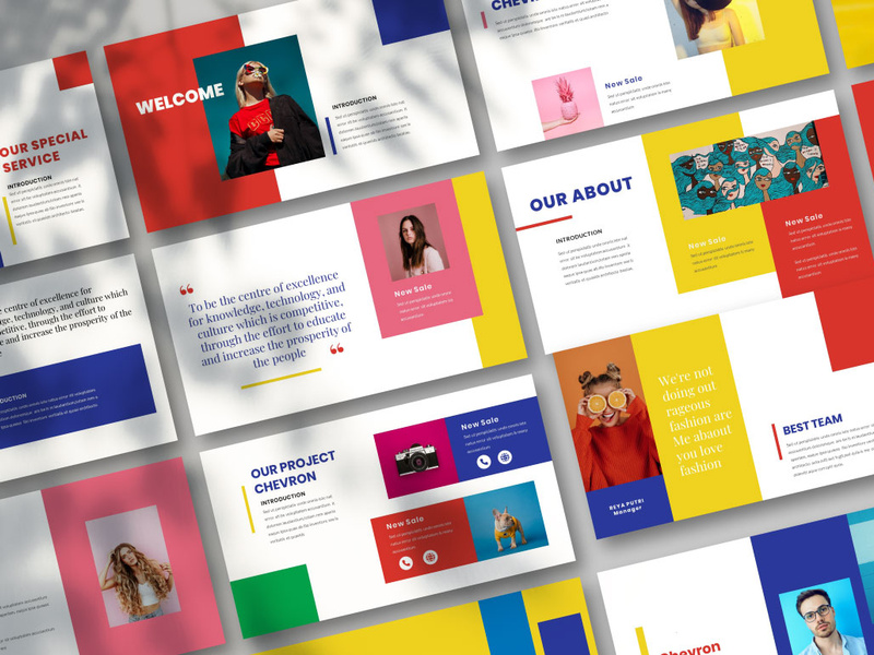 Chevron Powerpoint Template by Nyiltemp Std. ~ EpicPxls