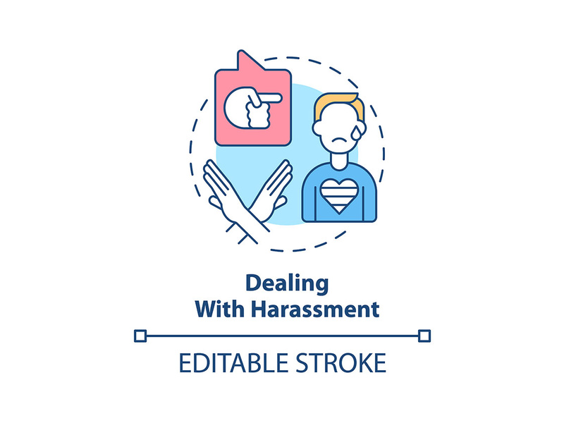 Dealing with harassment concept icon by bsd studio ~ EpicPxls