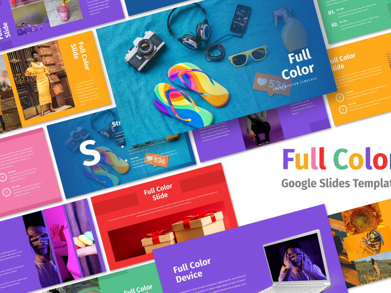 Full Color - Multipurpose Google Slide Template by Inkofert ~ EpicPxls