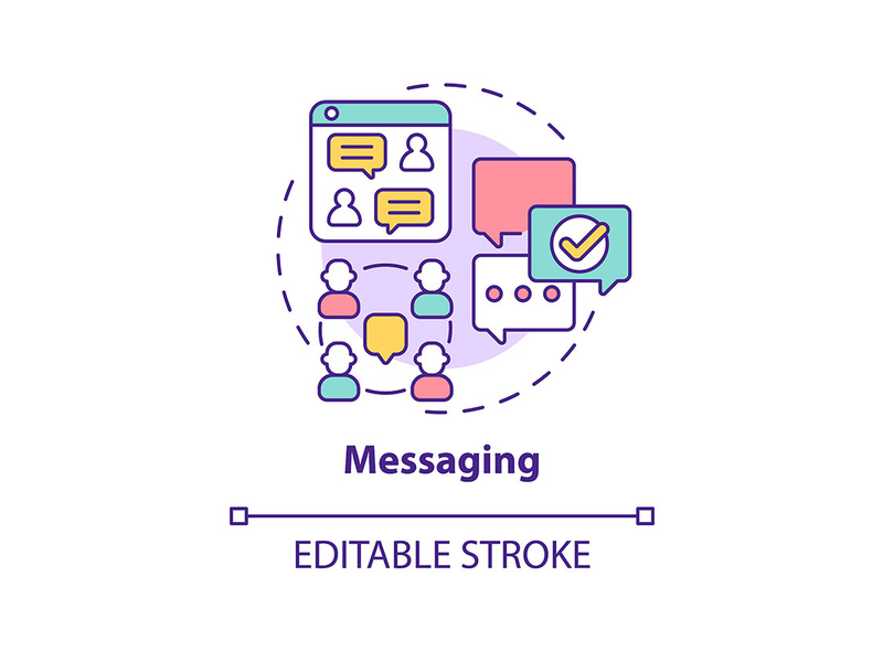 Messaging concept icon by bsd studio ~ EpicPxls