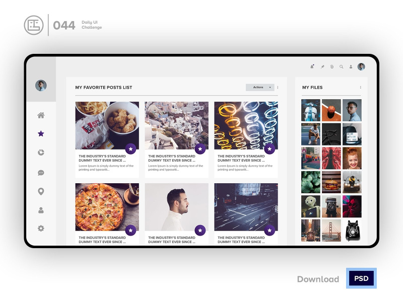 Favorites List| Daily UI challenge - 044/100 by George ~ EpicPxls