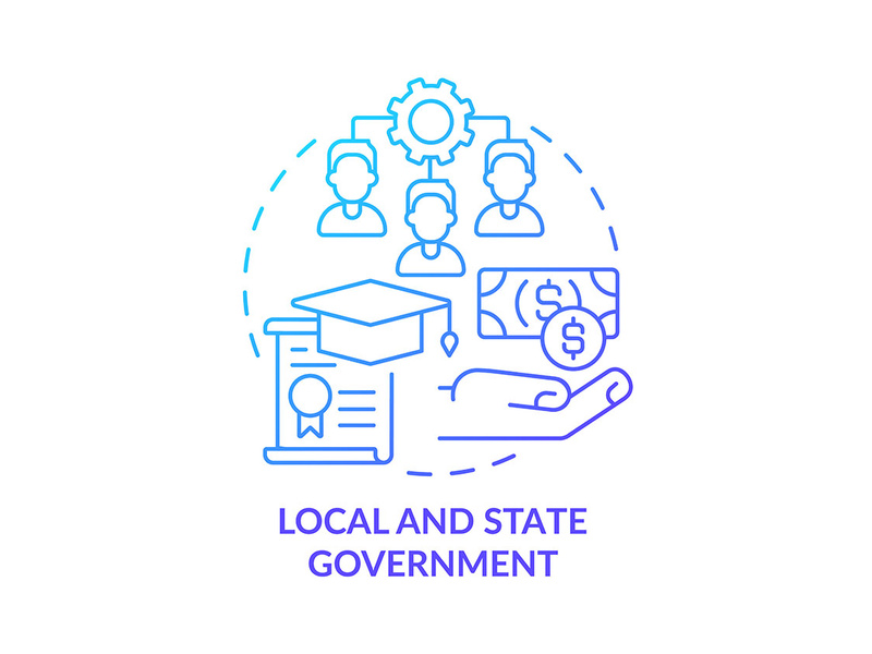 Local and state government blue gradient concept icon by ~ EpicPxls