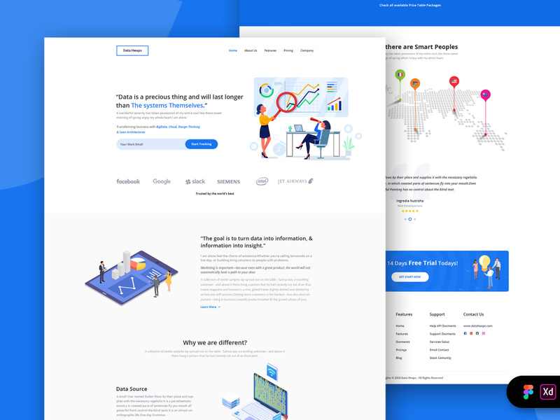 Web Analytics Landing Page Template by 3djagan ~ EpicPxls