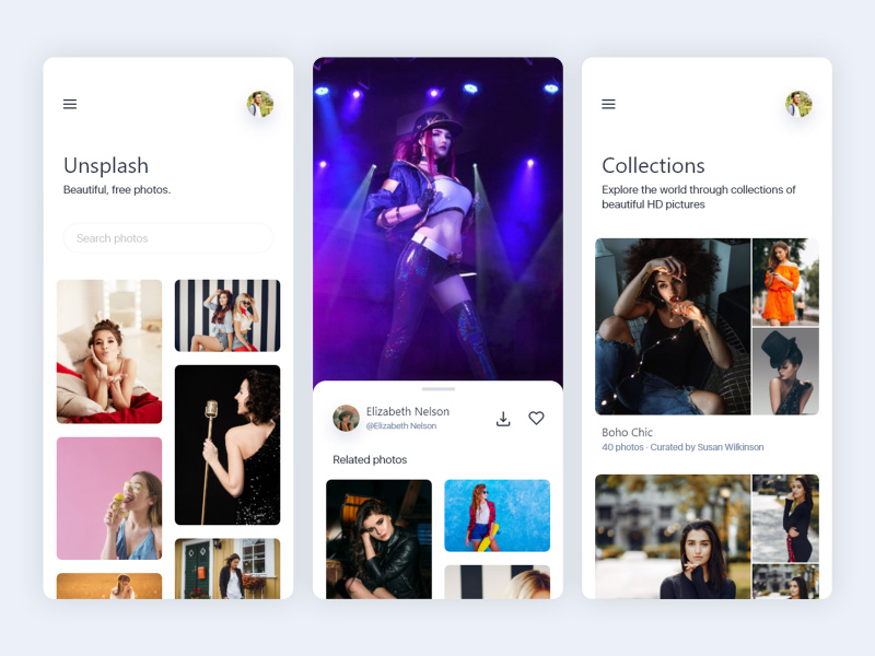 Unsplash App Redesign by Scrillo Designers ~ EpicPxls
