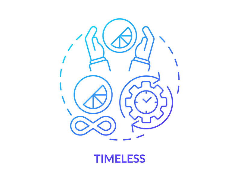 Timeless blue gradient concept icon by bsd studio ~ EpicPxls