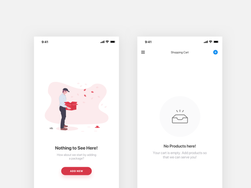 Empty States - Mobile - Freebie by Kishore ~ EpicPxls