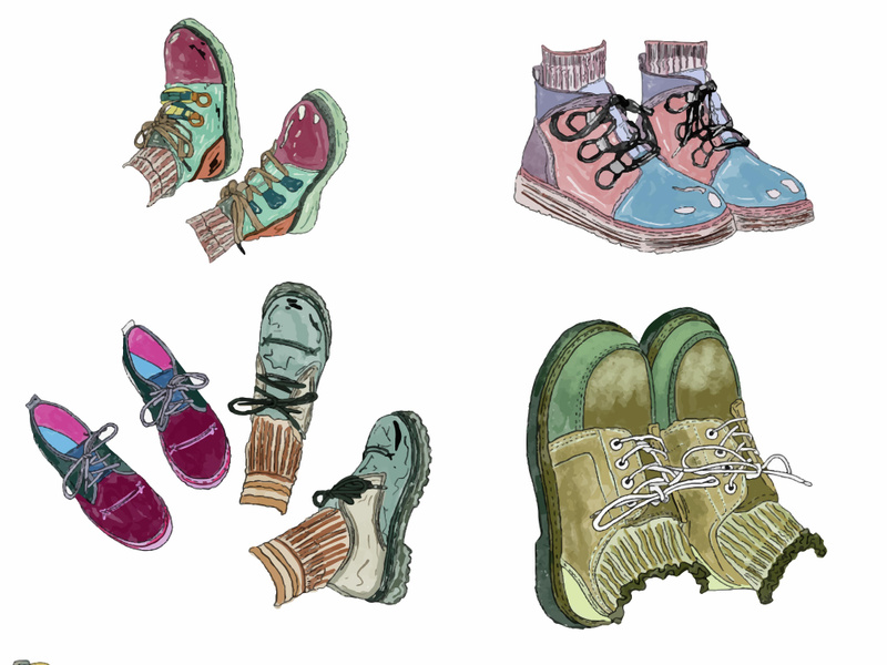 File EPS and JPG sticker shoes lineart and color by ~ EpicPxls