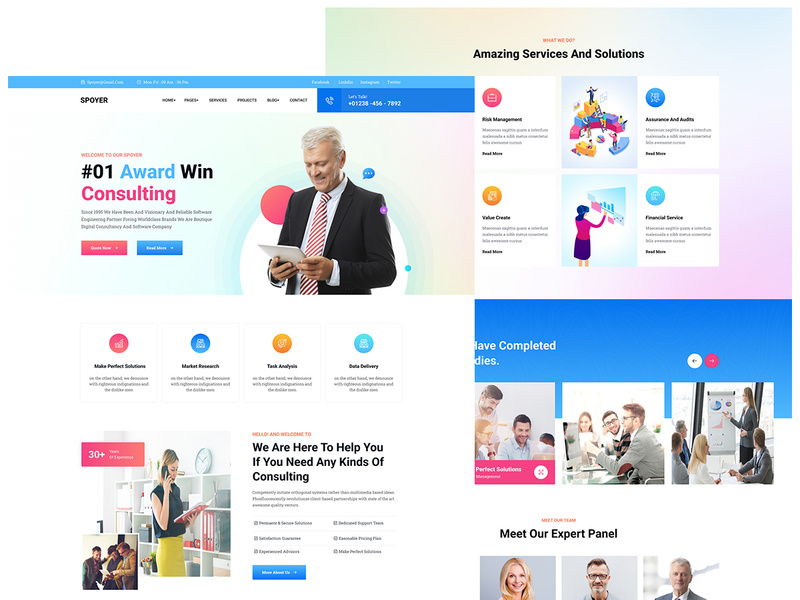 Business and Consultation Figma Template by Somratislam477 ~ EpicPxls