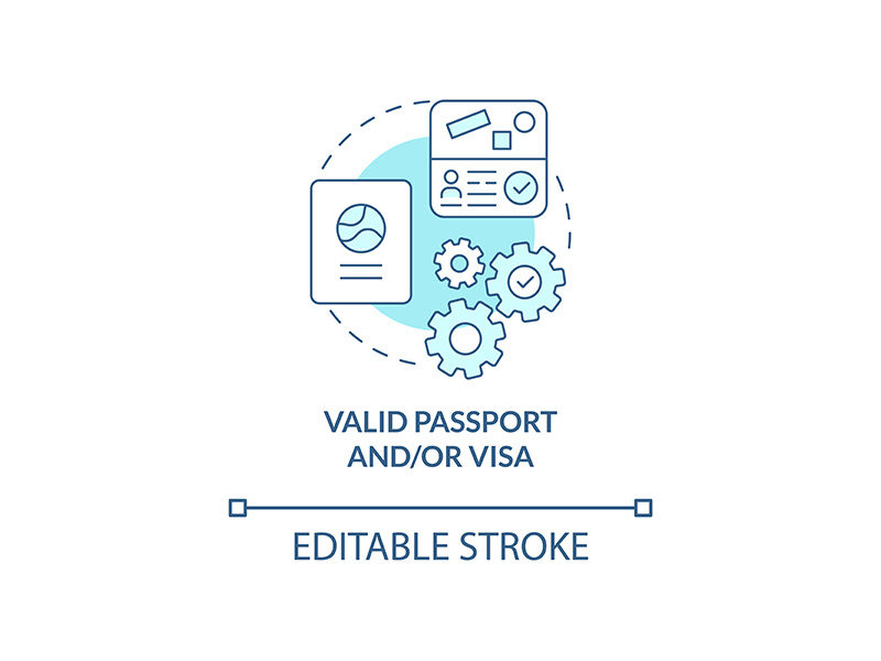 Valid passport and visa concept icon by bsd studio ~ EpicPxls