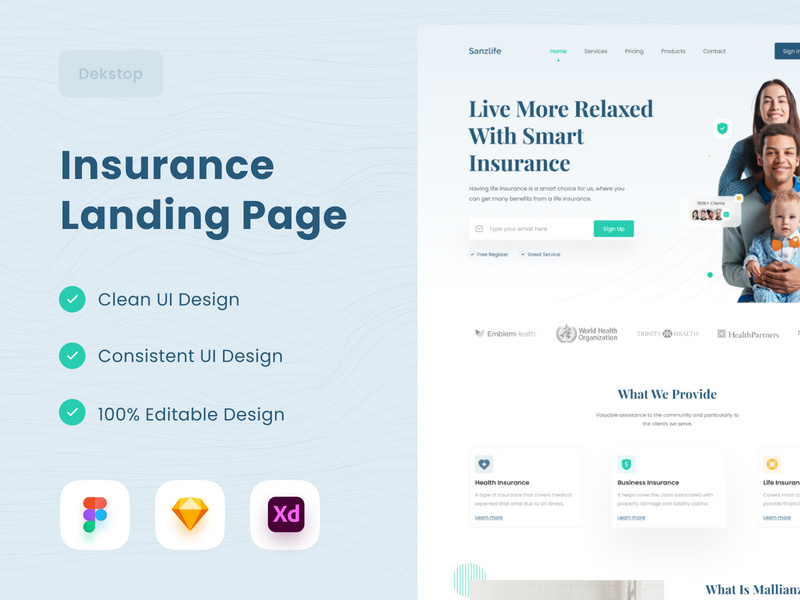 Insurance Life Landing Page by Nazday Graphic ~ EpicPxls
