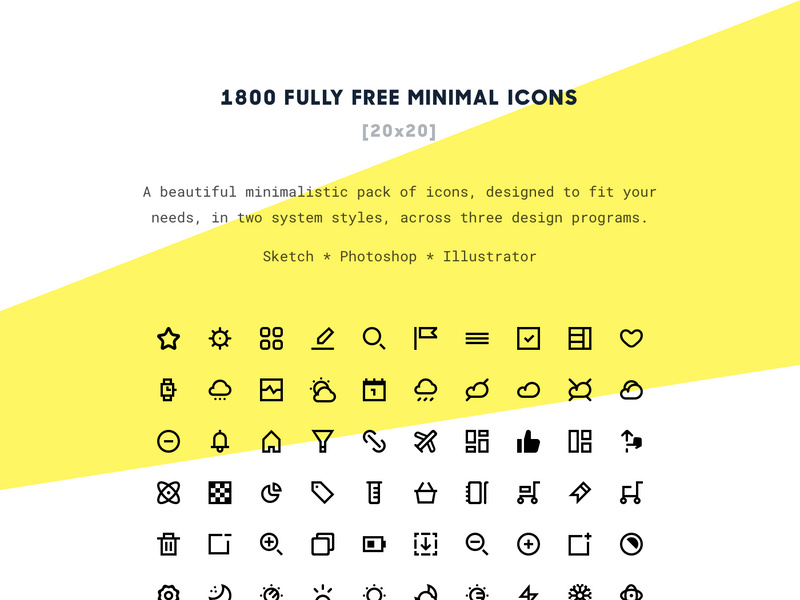 1800 Free Minimal Icons by Alexandru Stoica ~ EpicPxls