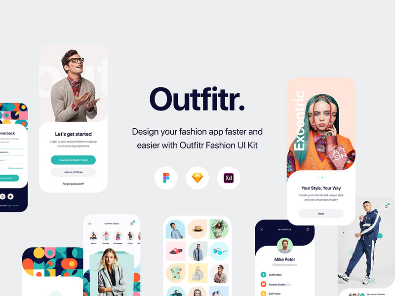 Outfitr - Fashion UI Kit by Flexin Studio ~ EpicPxls