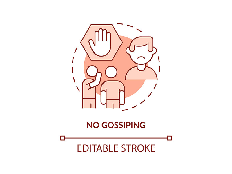No gossiping red concept icon by bsd studio ~ EpicPxls