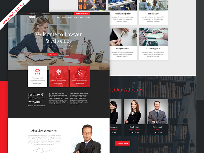 Law attorney website template by ixdesignlab ~ EpicPxls