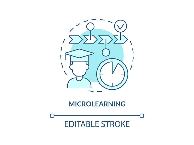 Microlearning turquoise concept icon by bsd studio ~ EpicPxls