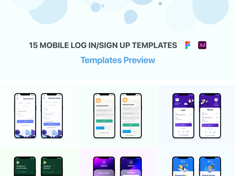 15 Login Sign-Up Templates [Free for Personal Use] by ~ EpicPxls