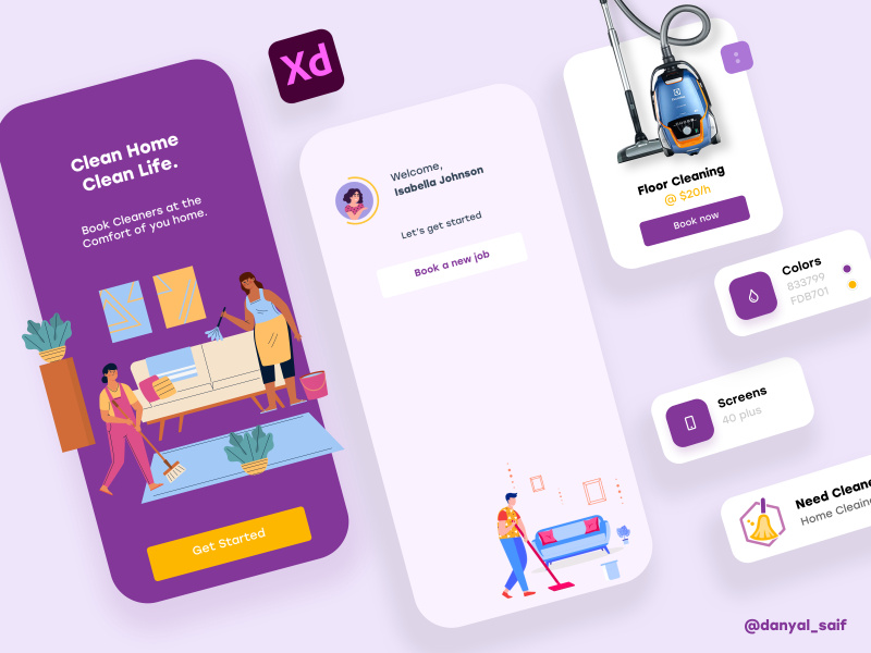 Cleaning App Template by Daniyalsaif22 ~ EpicPxls