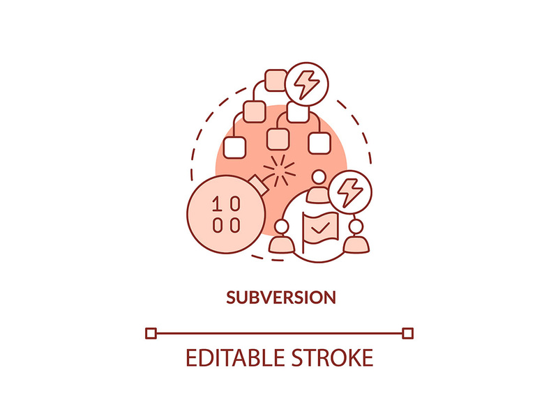 Subversion red concept icon by bsd studio ~ EpicPxls