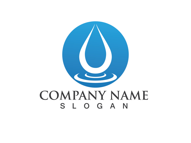 Water drop Logo Template vector by Upgraphic ~ EpicPxls