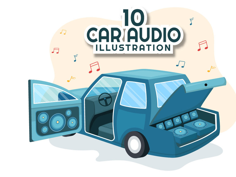 10 Car Audio Illustration by denayuneep ~ EpicPxls
