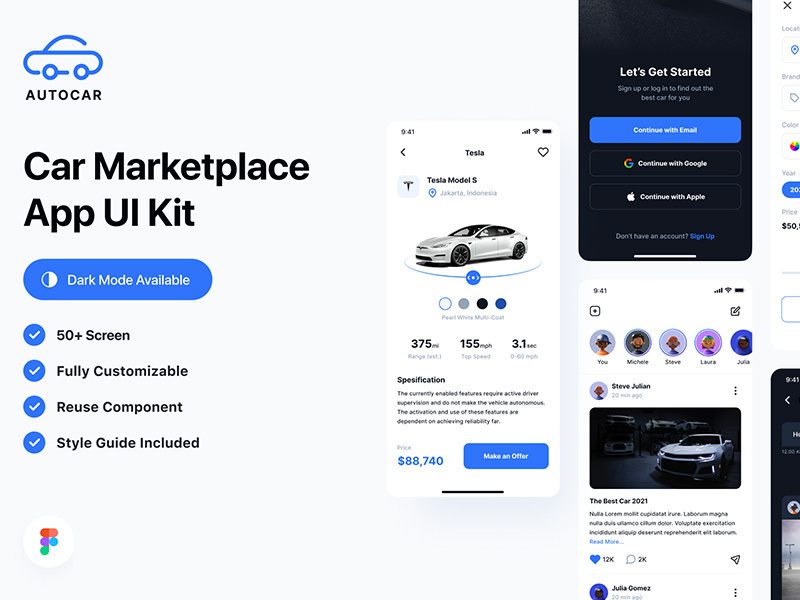 Car Marketplace App UI Kit by SigmaGFX ~ EpicPxls