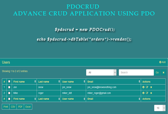 PDOCreator v1.0 – Advanced PHP CRUD application (Form ~ EpicPxls