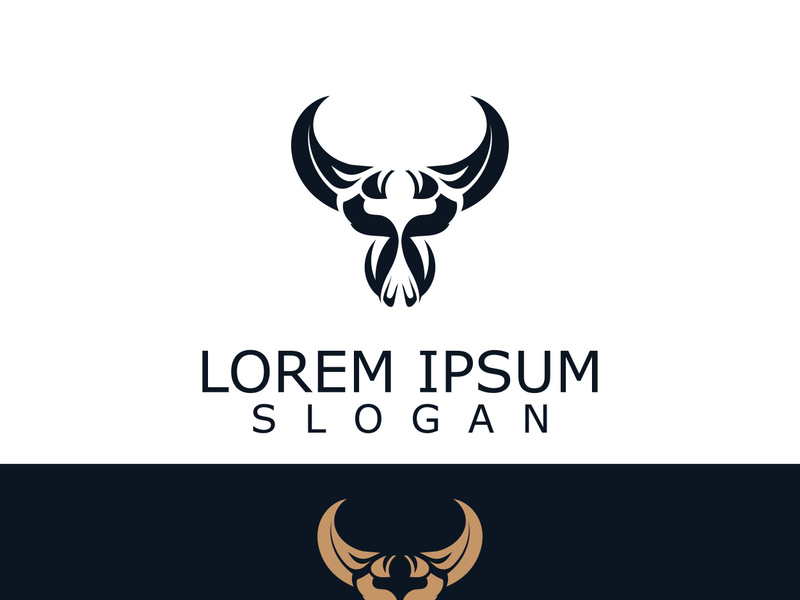 Horns Animal bull simple logo design vector template by ~ EpicPxls